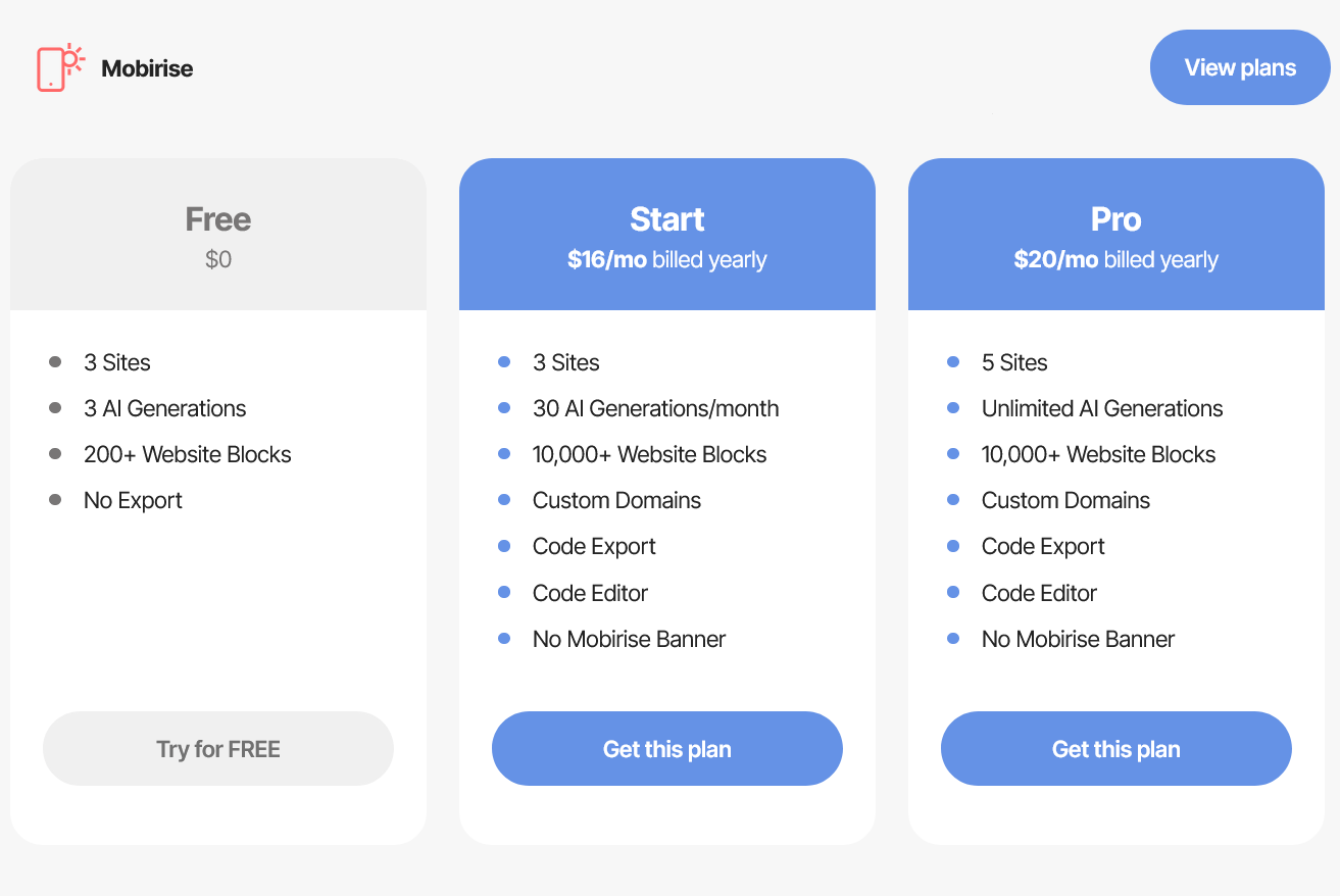 Mobirise AI-Generated